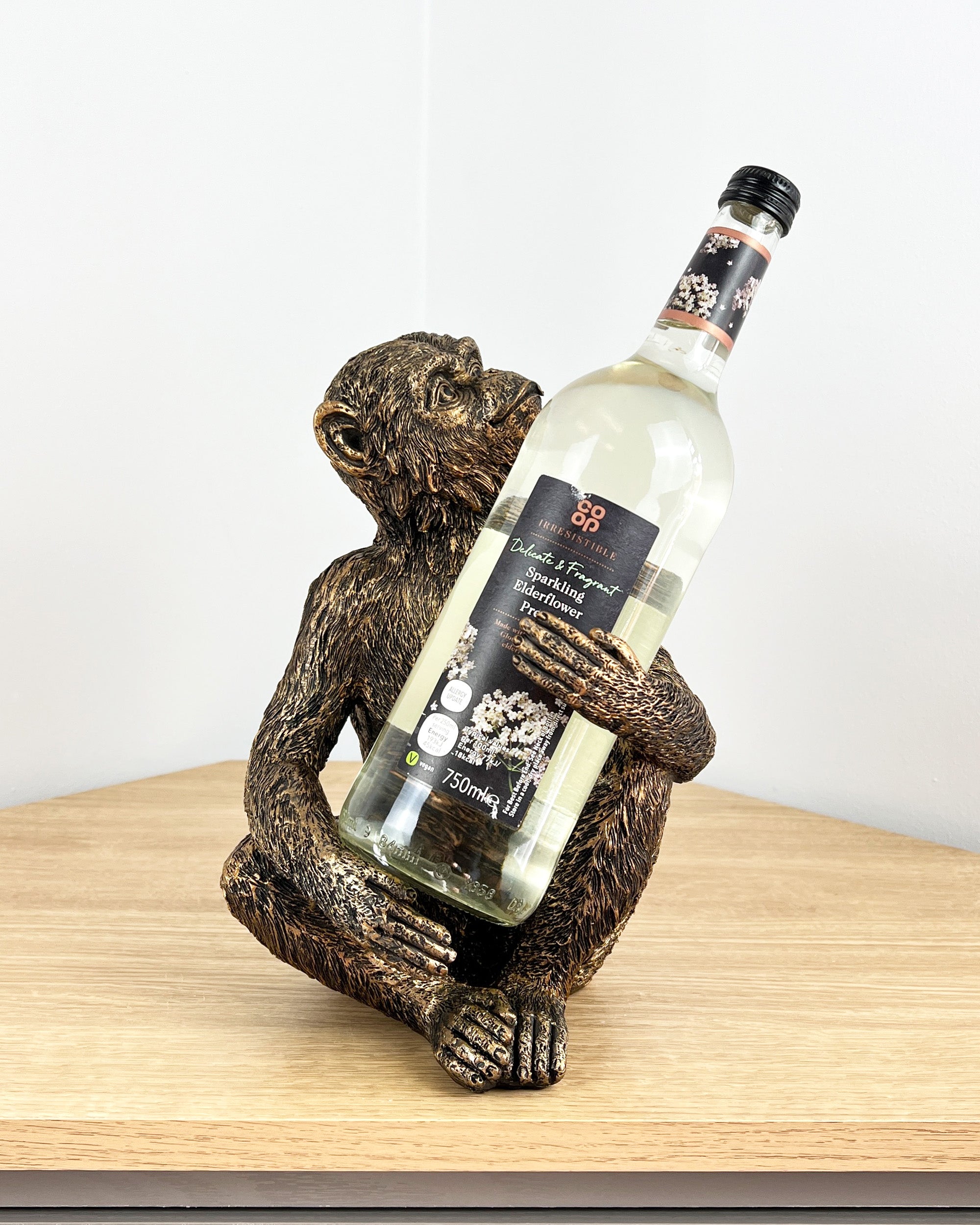 Bronze Monkey Wine Bottle Holder - Resin – Alfie Francis